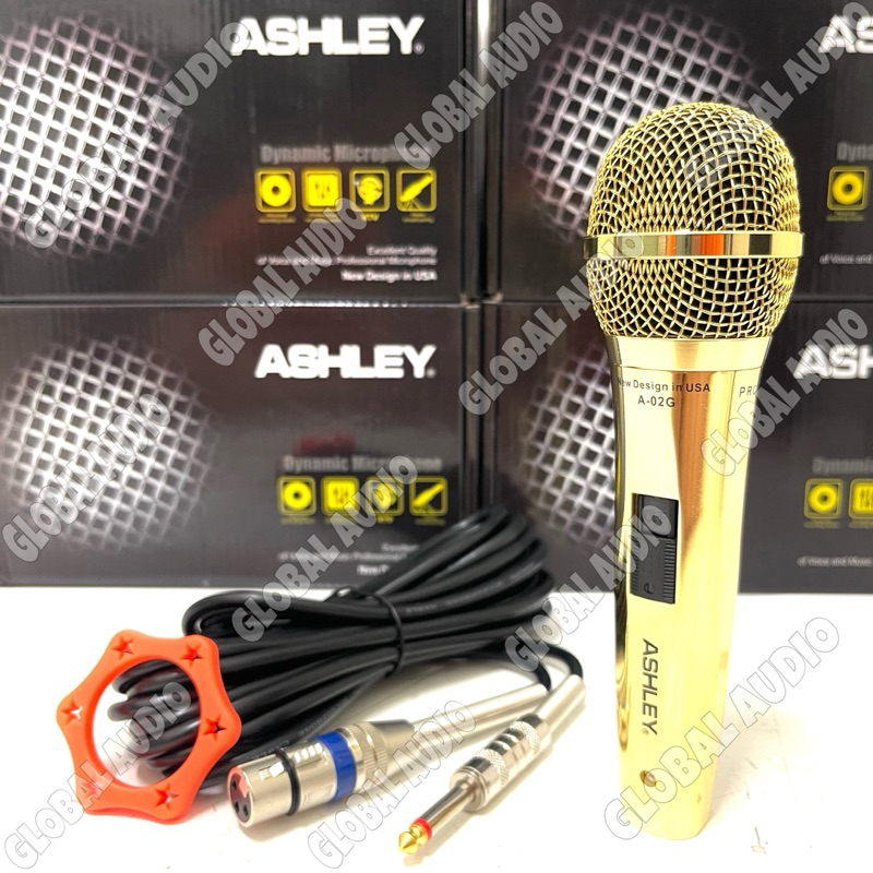 Jual Mic Kabel Ashley A 02G Gold Series Original A02 g gold Ashley A 02 ...