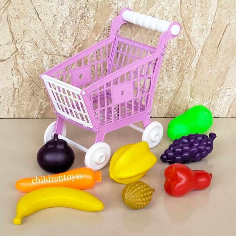 Jual Mainan trolley buah dan sayur / Mainan troli B 556 / trolly B558 ...