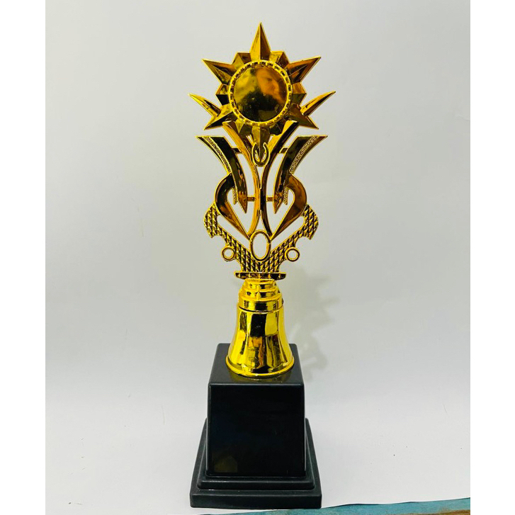 Jual Piala Murah Piala Bintang Hitam 35 cm Free Design | Shopee Indonesia