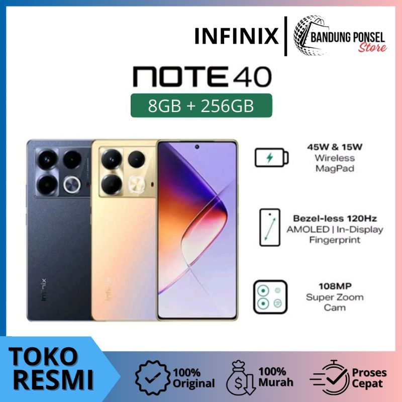 Jual Infinix Note 40 8/256 45W+15W Wireles Magpad Charge,Bezel-les ...