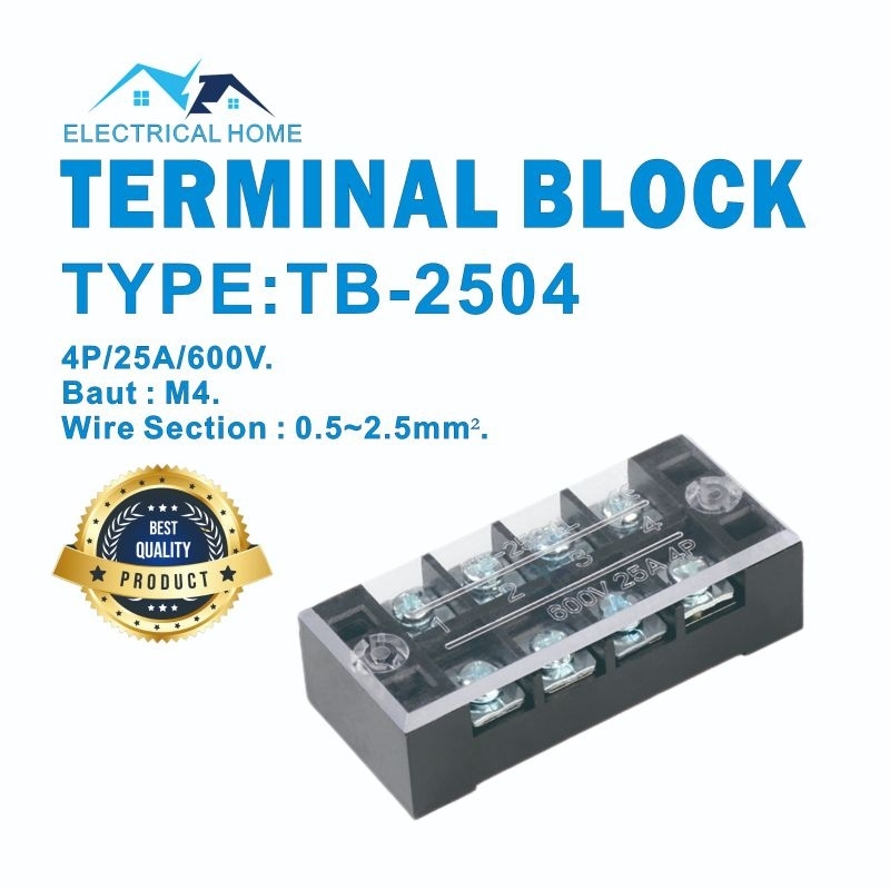 Jual TERMINAL BLOCK TB 2504 (25A 4Pole) | Shopee Indonesia