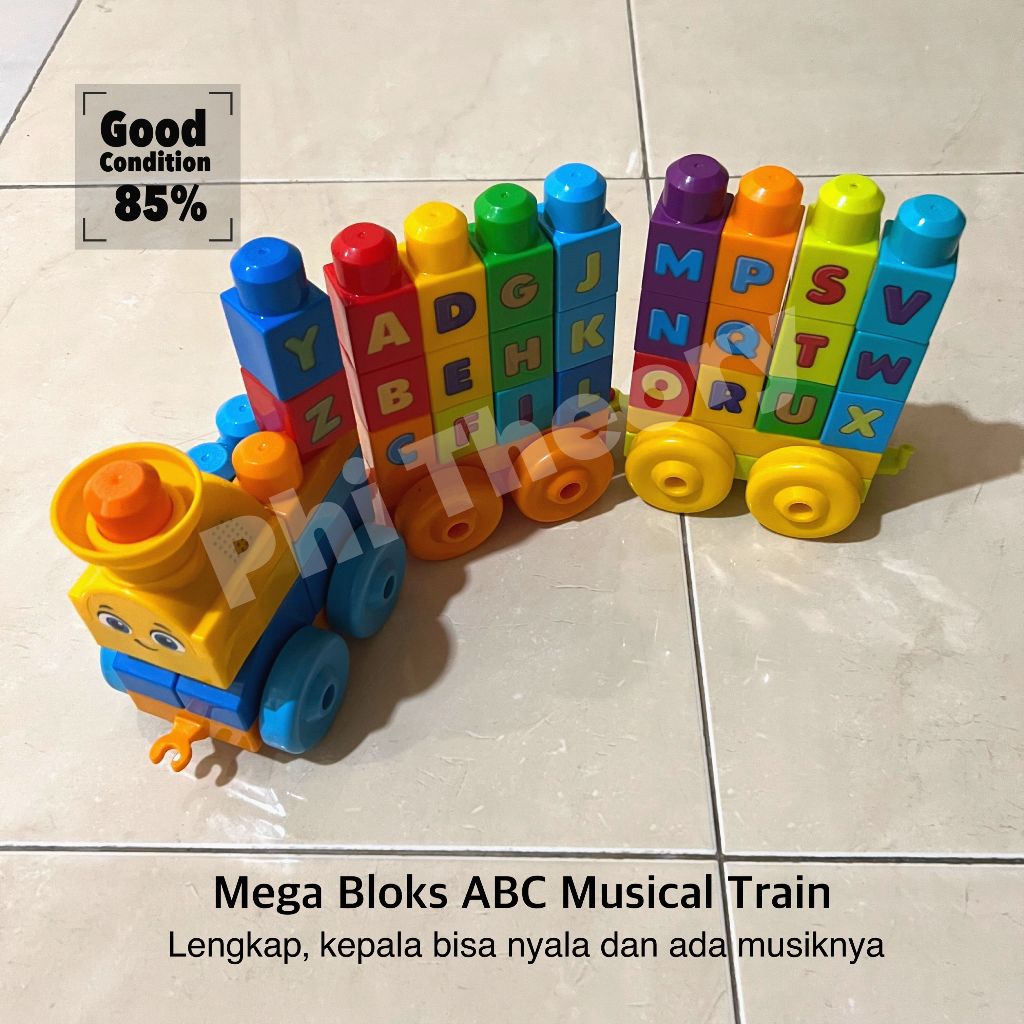 Jual Mega Bloks 50 pcs ABC Musical Train / Mega Blocks Mainan Balok Kereta Musik Anak | Shopee ...