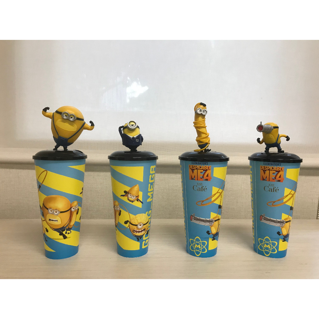 Jual GELAS dan TOPPER MINIONS "DESPICABLE ME 4' 22 Oz | Shopee Indonesia