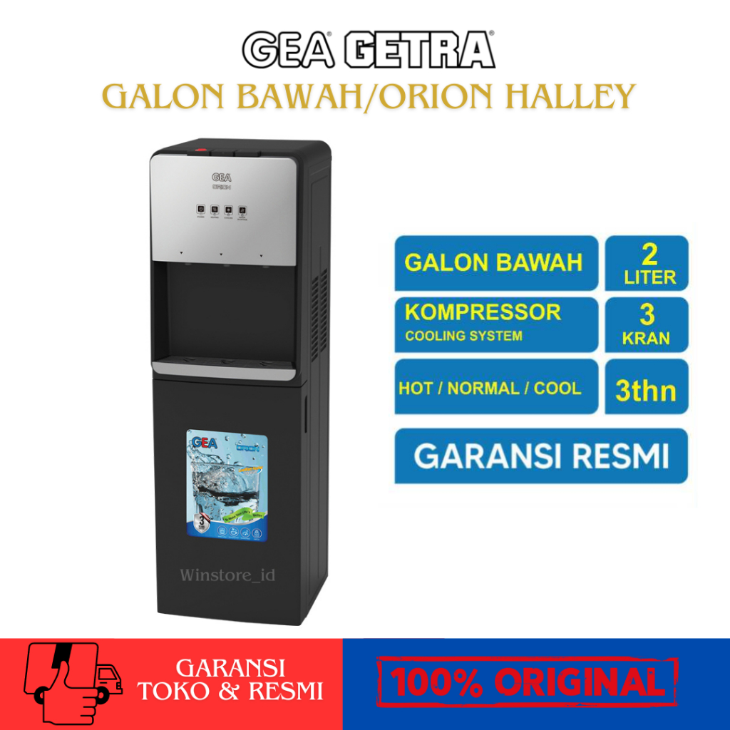 Jual PROMO WATER DISPENSER GEA ORION GALON BAWAH HOT & COOL GARANSI ...