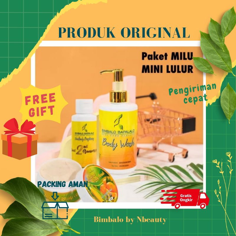 Jual PAKET BIMBALO (LOTION MINI+LULUR+BODYWASH) | Shopee Indonesia