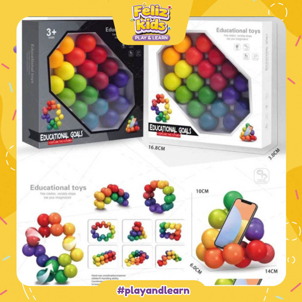 Jual [FELIZKIDS] [FK286] Mainan educational goal ball, Assemble art ...