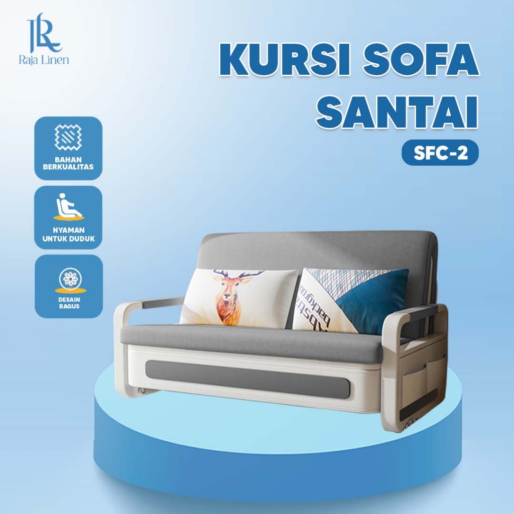 Jual RAJA LINEN-Sofa Bed Lipat 80CM Minimalis Sofa Lipat Tidur Sofa Bed Kursi Tamu Santai SFC2 ...
