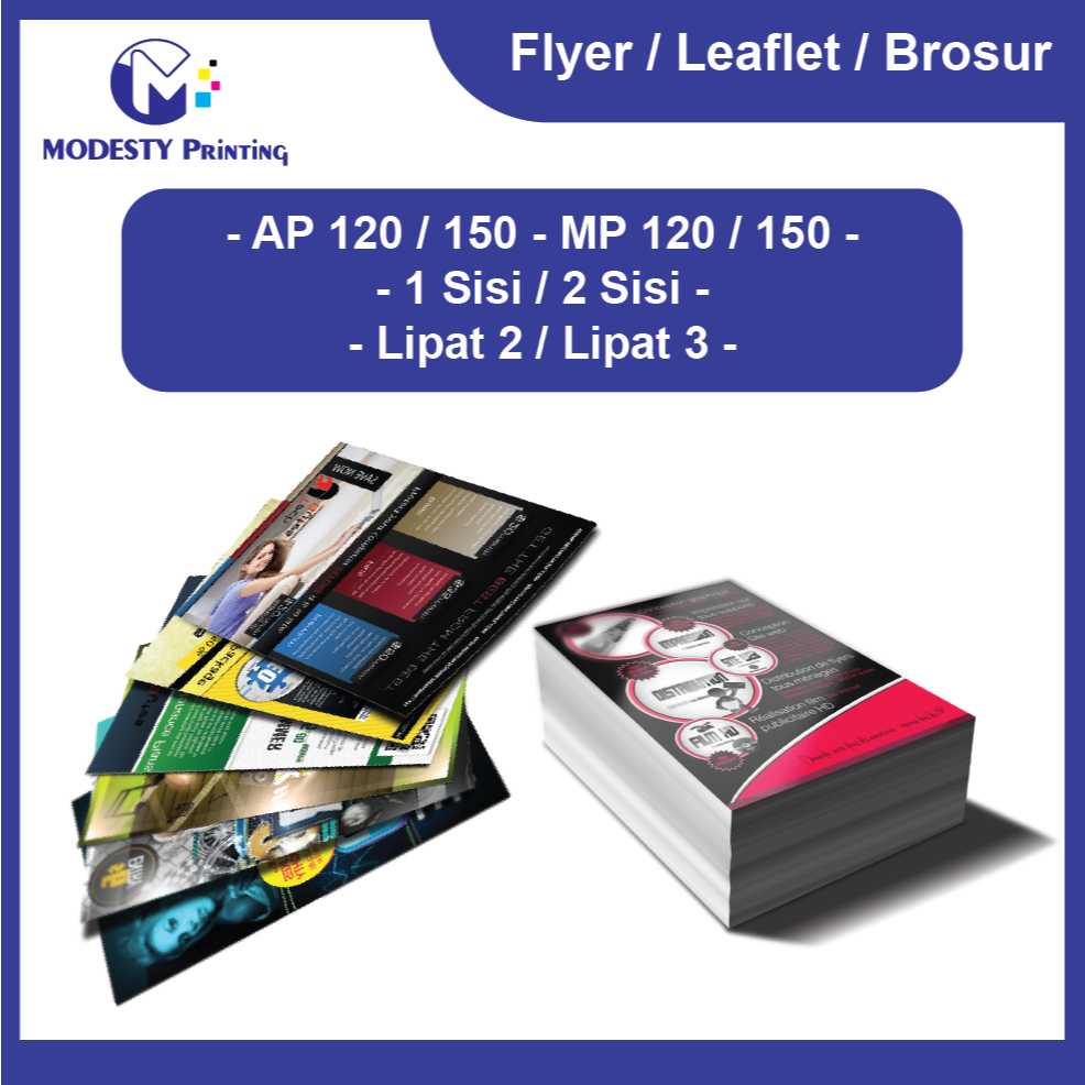 Jual CETAK BROSUR / FLYER / LEAFLET / MURAH / FREE DESIGN | Shopee Indonesia