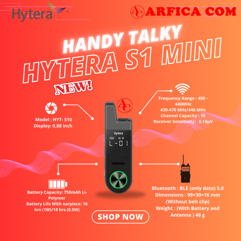Jual Hytera S1 Mini Series Uhf Original Garansi Resmi Hytera S Series ...