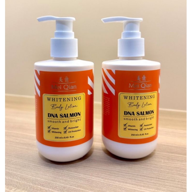 Jual Handbody Mei Qian Whitening DNA SALMON 250 ML | Shopee Indonesia