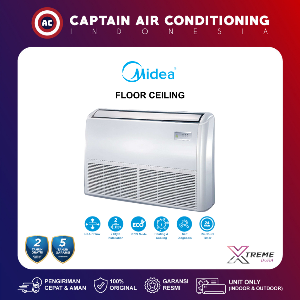 Jual MIDEA AC Floor Ceiling MUE-36CRN2 4 PK | Shopee Indonesia