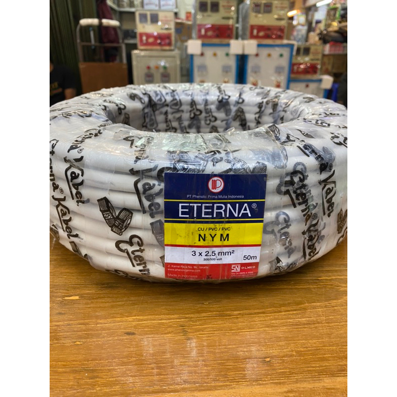 Jual Kabel Listrik ETERNA NYM 3x2.5 3x2,5 Kawat 50 meter SNI LMK | Shopee Indonesia