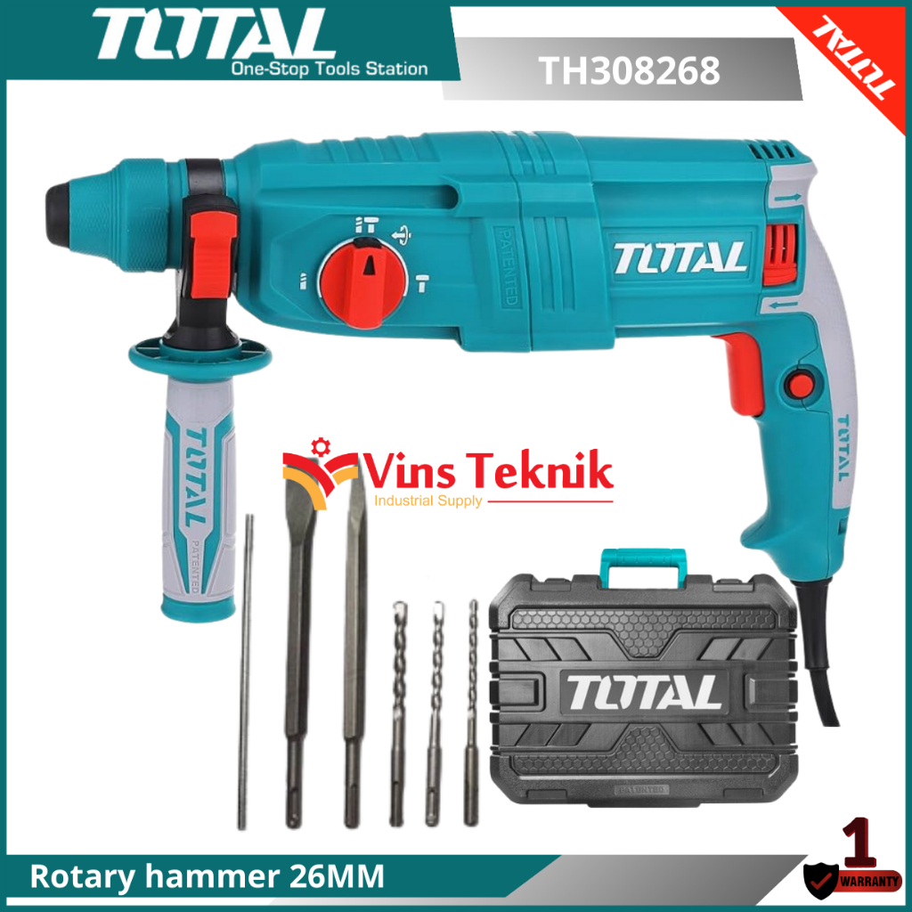 Jual Mesin Bor Beton Bobok SDS PLUS 26mm Rotary Hammer 26mm TOTAL TH308268 | Shopee Indonesia