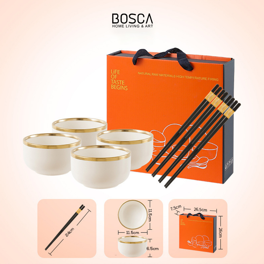Jual Bosca Living - Canada Ceramic Bowl Set / Gift Box Set / Mangkuk ...