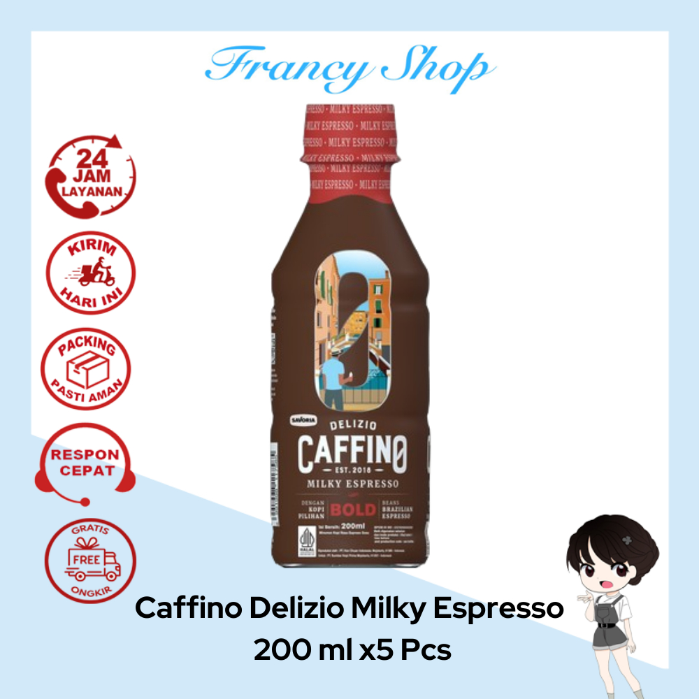 Jual Paket Murah Kopi Caffino Delizio Milky Espresso Botol 200 ml x5 ...