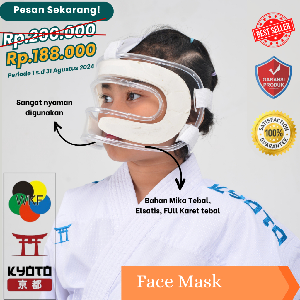 Jual Kyoto Face Mask Pelindung Muka Karate Original | Shopee Indonesia