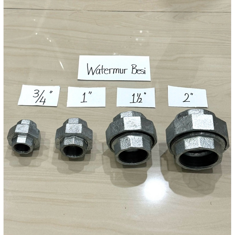 Jual (Harga 1buah) Watermur besi galvanis 1” inci sambung pipa besi 1”inci watermor watermoor ...