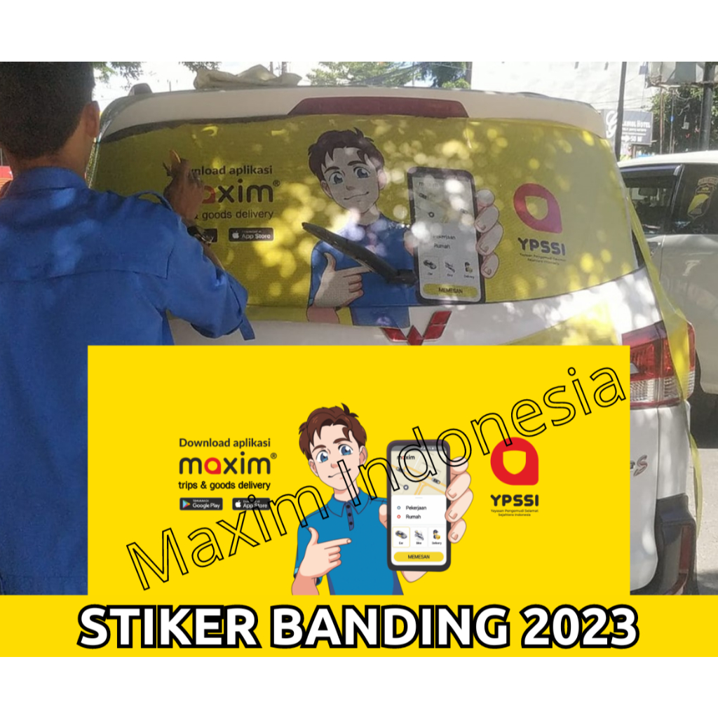 Jual STIKER MAXIM PRIORITAS KACA BELAKANG 2023 | Shopee Indonesia