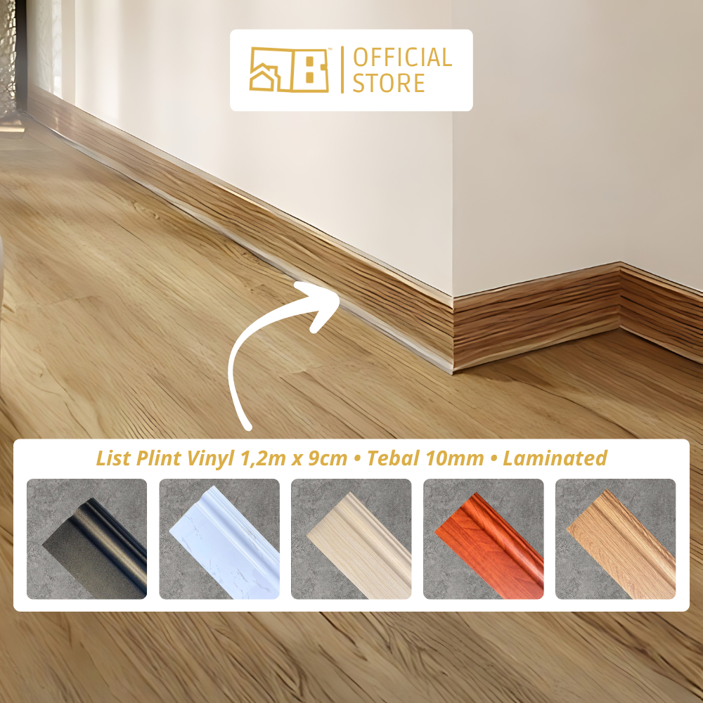 Jual [8 Varian] List Plint Lantai Lis Les Kayu PVC Anti Air Anti Rayap 1,2 m dengan lebar 9 cm ...