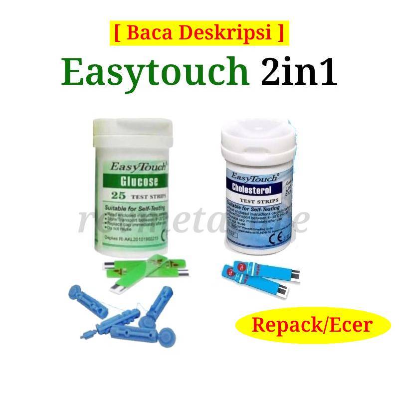 Jual Strip Easy Touch 2in1 Tes Cek Ukur Gula Darah Dan Kolesterol Stik ...