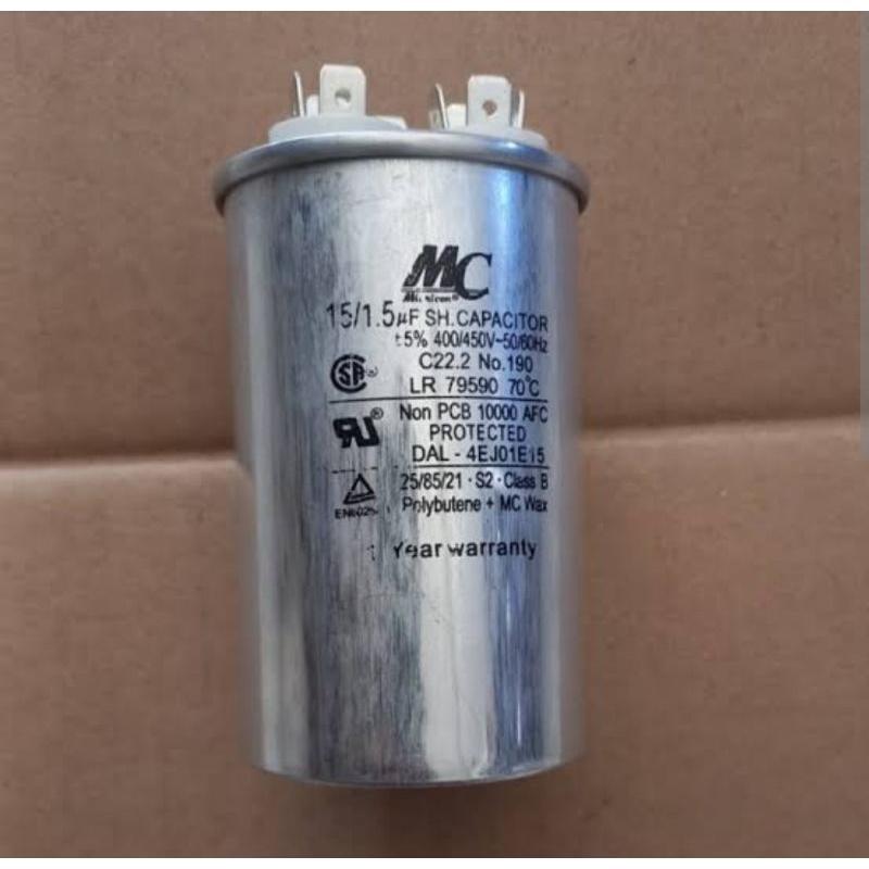 Jual kapasitor ac LG 1/2 pk 15+1.5 mikro | Shopee Indonesia