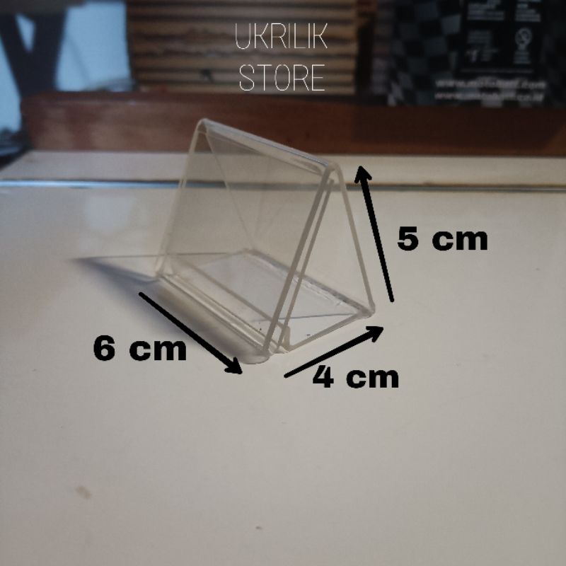 Jual Price tag akrilik ukuran 5 cm x 4 cm x 6 cm tebal 2mm acrylic ...