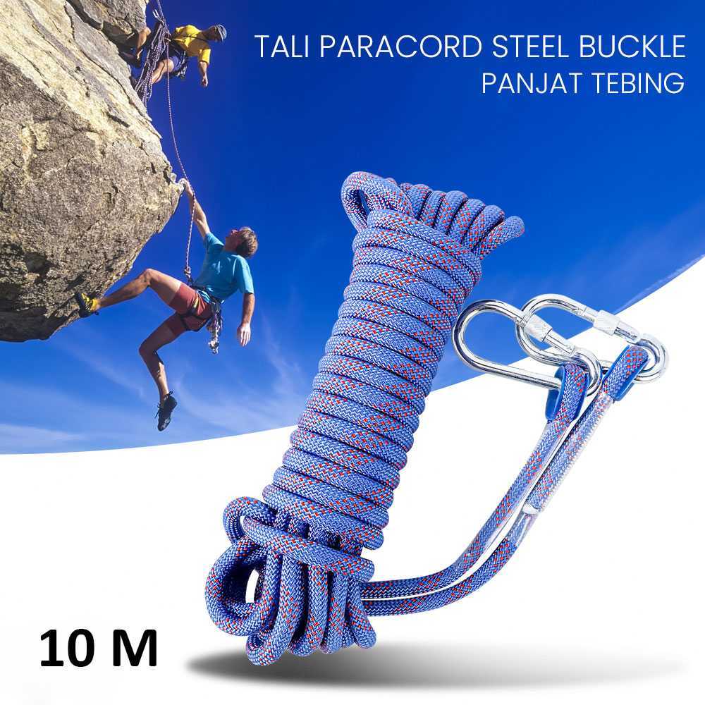 Jual TaffSPORT Tali Paracord Panjat Tebing Climbing Rope Steel 10M 20M ...