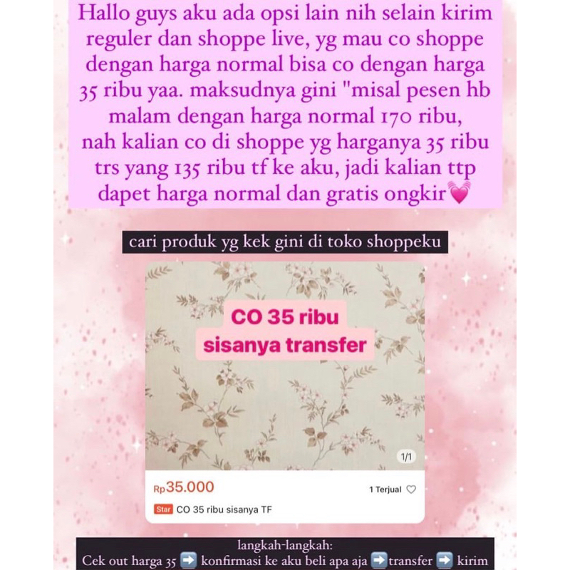 Jual CO 35 ribu sisanya TF | Shopee Indonesia