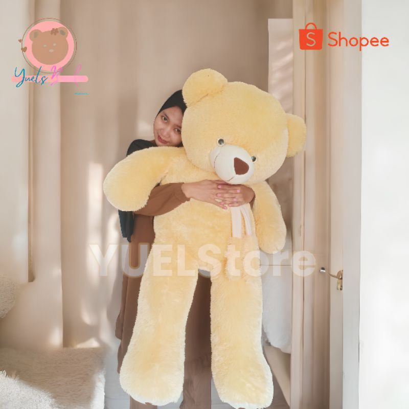 Jual Boneka Beruang jumbo 1,2m Boneka Teddy Bear Syal Telapak | Shopee ...