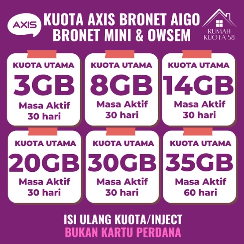 Jual PROMO AXIS TERBARU DAN TERMURAH (PAKET DATA FULL 24 JAM) | Shopee ...