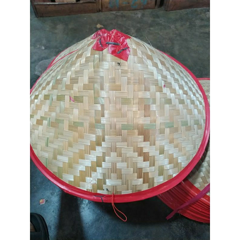 Jual Topi Caping/Topi tani/Topi anyaman bambu | Shopee Indonesia