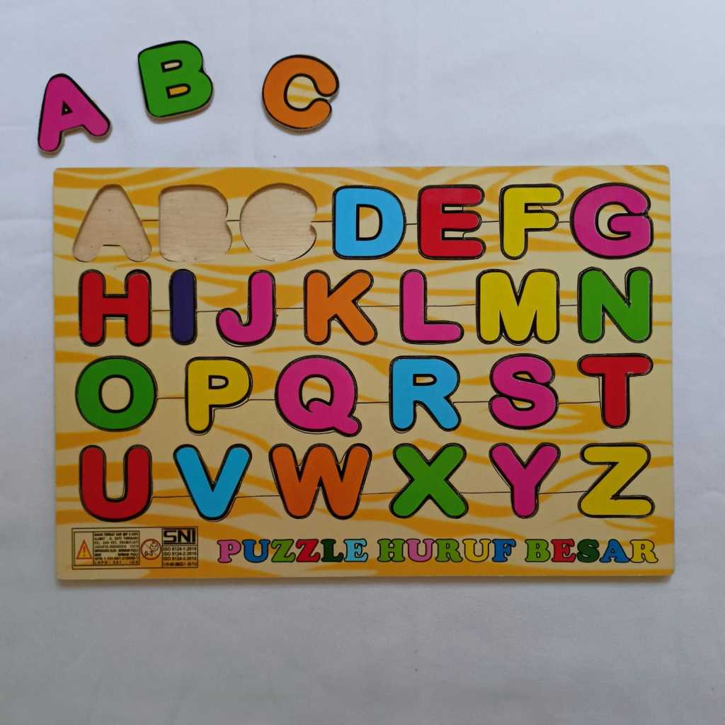 Jual Mainan Edukasi Anak Puzzle Kayu Abjad Angka Hjaiyah Hewan Buah ...
