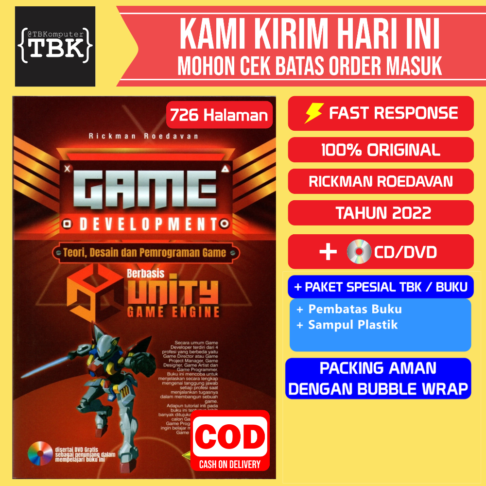 Jual BUKU GAME DEVELOPMENT TEORI, DESAIN DAN PEMROGRAMAN GAME BERBASIS ...