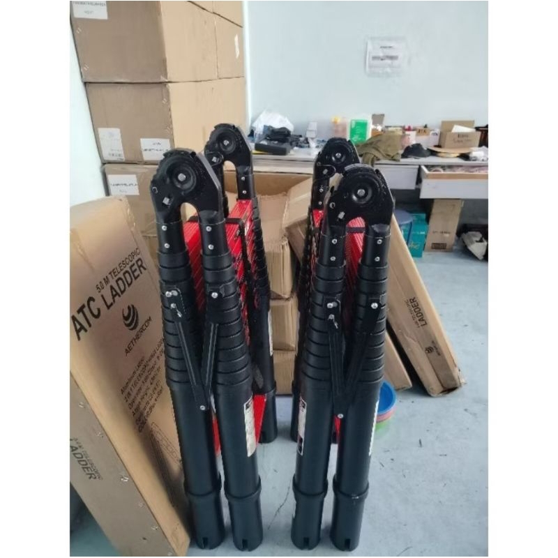 Jual tangga teleskopik/ tangga aluminium DOUBLE 10 meter | Shopee Indonesia