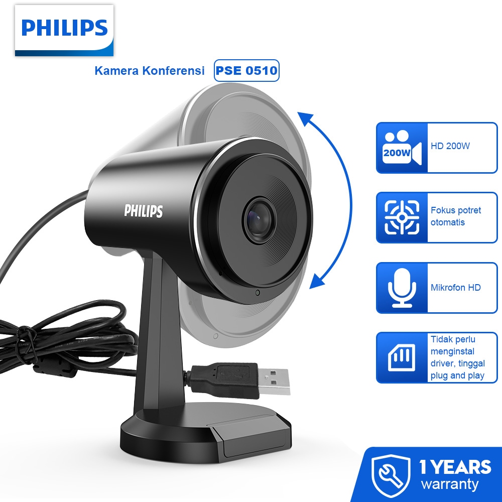 Jual Philips SmartMeeting Cam Webcam Laptop 1080P USB Kamera Meeting ...