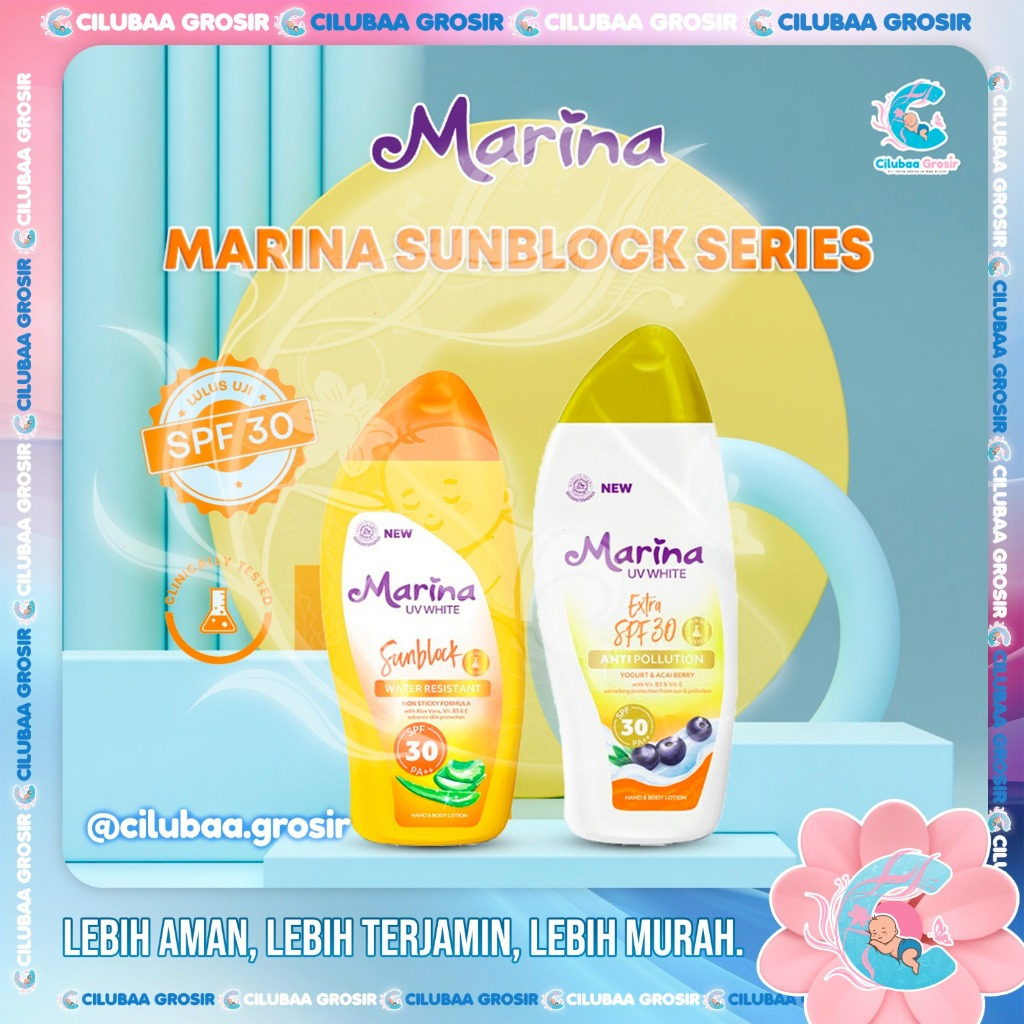 Jual MARINA UV White Extra & Sunblock SPF 30 PA++ || Marina UV White ...