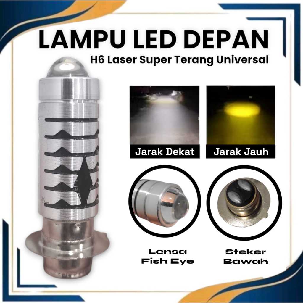 Jual Lampu Depan Led Laser 2 Warna H6 plus Senja 2 Warna H6 Plus Senja Universal Motor Matic Dan ...