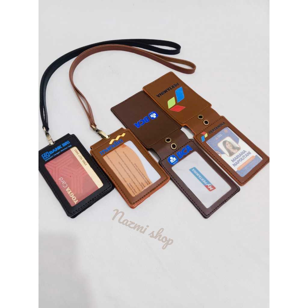 Jual Id Card Name Tag Kulit Holder Name Tag Satu mika 1 Sisi Magnet ...
