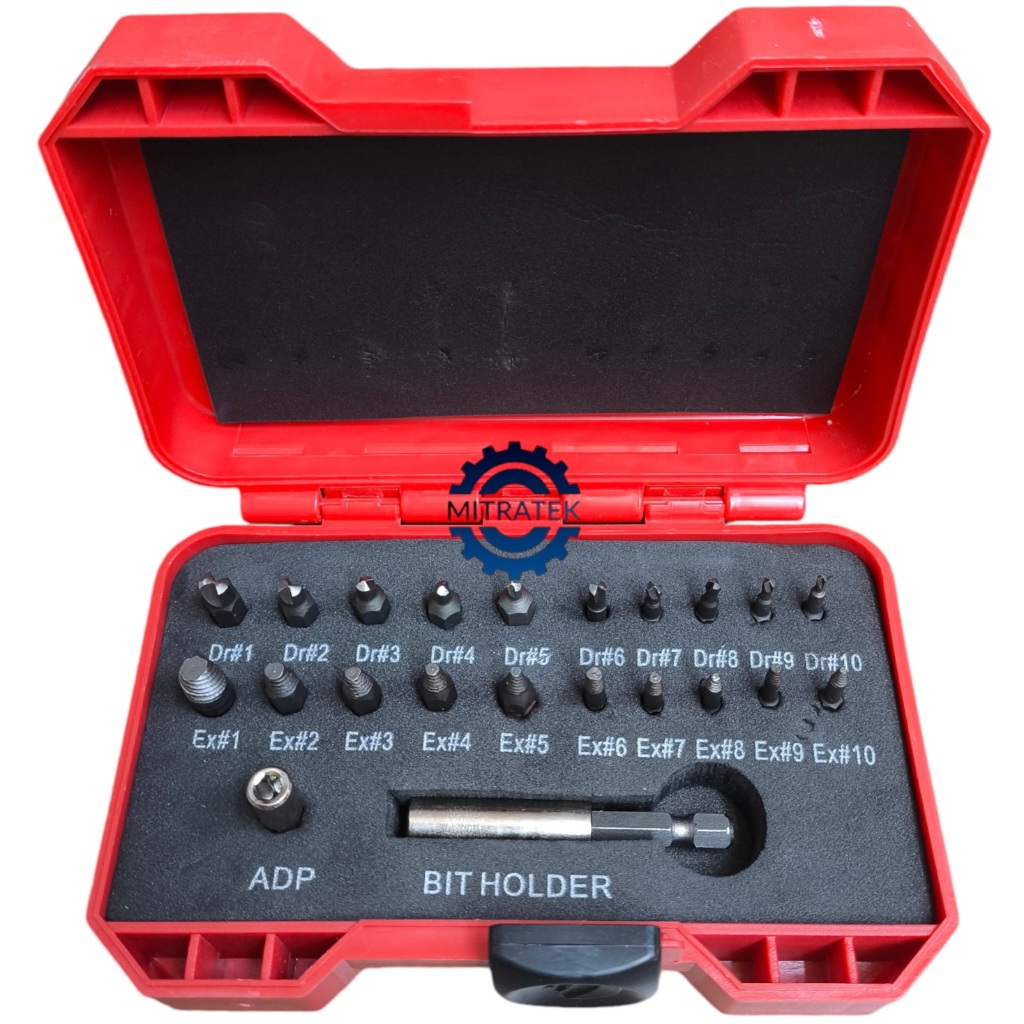 Jual Screw Extractor Mata Bor Pembuka Baut Rusak Set 22pcs | Shopee Indonesia