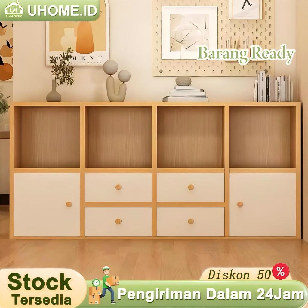 Jual Lemari Buku Kayu Dengan Pintu 8 Kompartment Rak Buku Anak Lemari ...