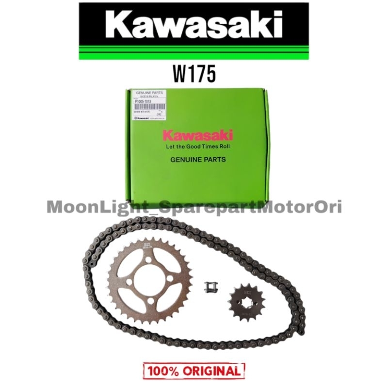 Jual GEAR GIR RANTAI SET KAWASAKI W175 W 175 ORIGINAL ORI ASLI P1005 ...