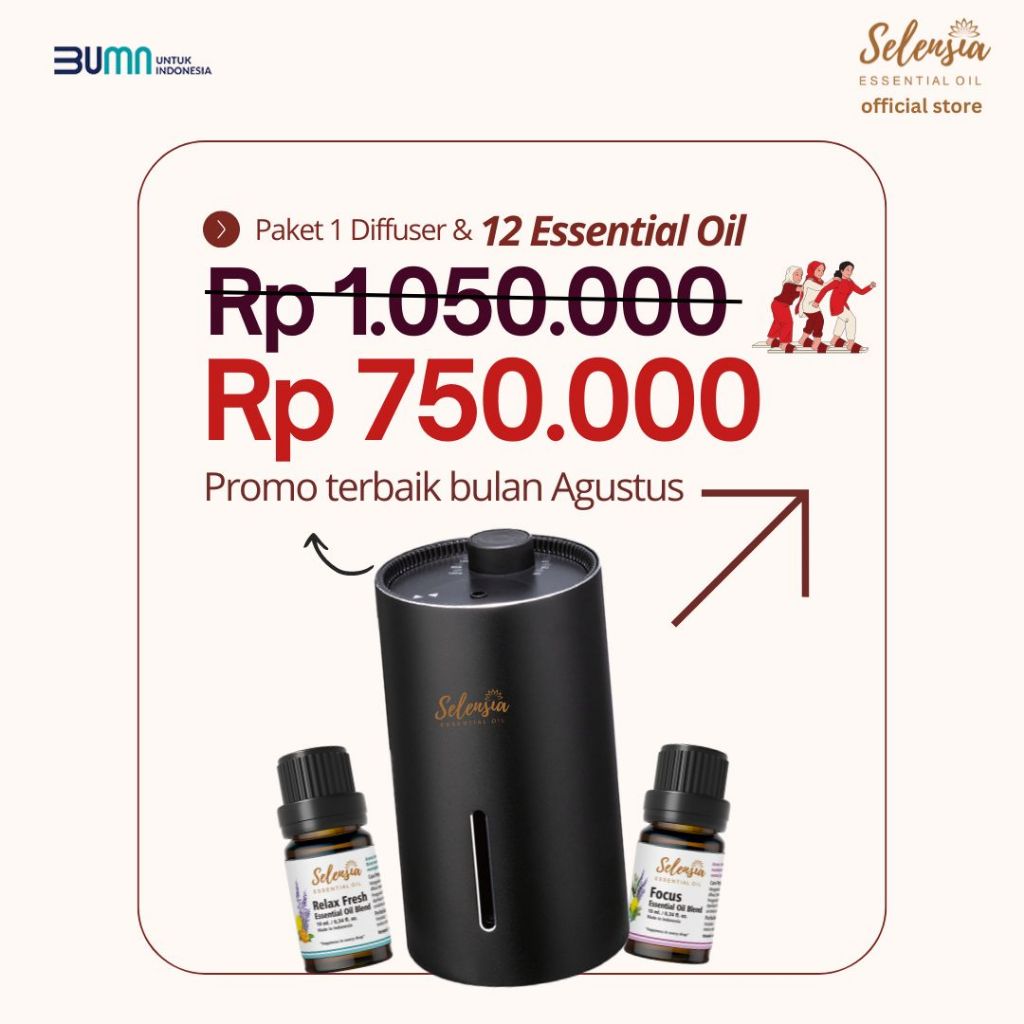Jual Promo Merdeka Selensia Portable Diffuser with Essential Oil ...