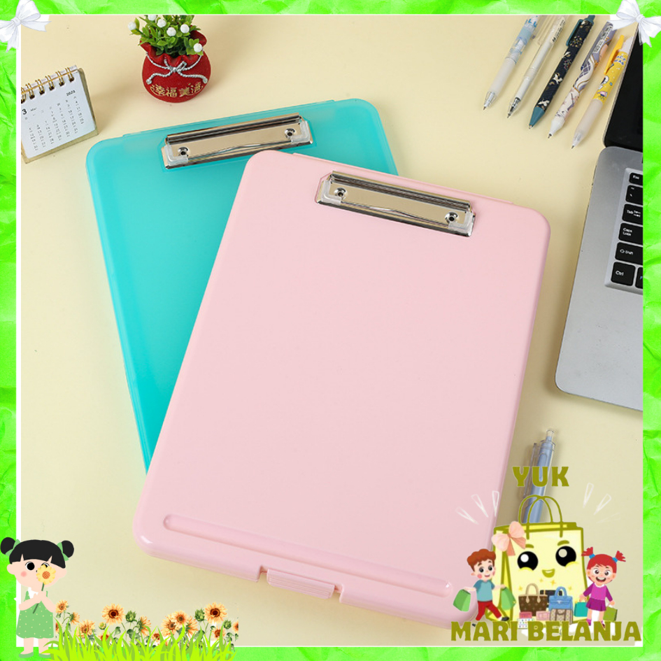 Jual YMB Clipboard Storage Alas Papan Ujian Papan Jalan 2 in1 Clipboard ...