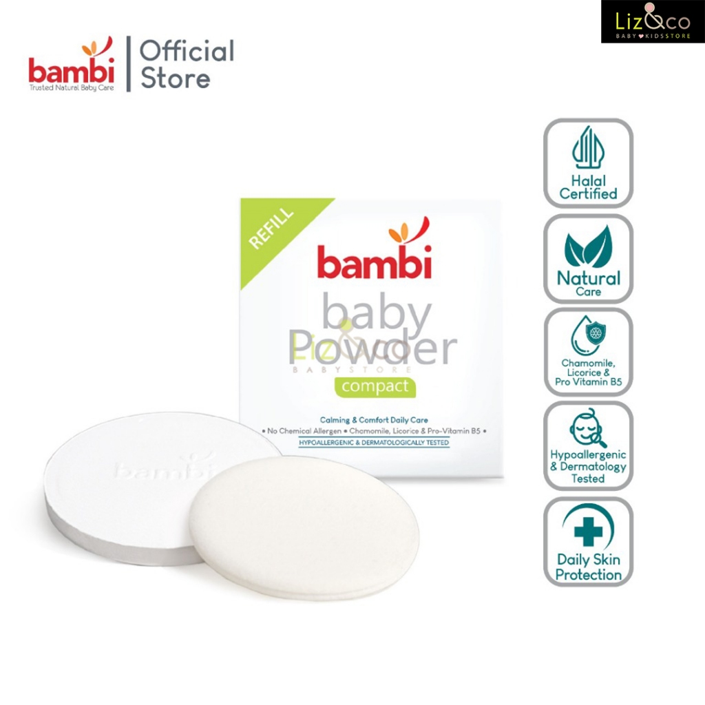 Jual Bambi Baby Compact Powder 40gr - Refill - Bedak Padat Bayi Kulit ...