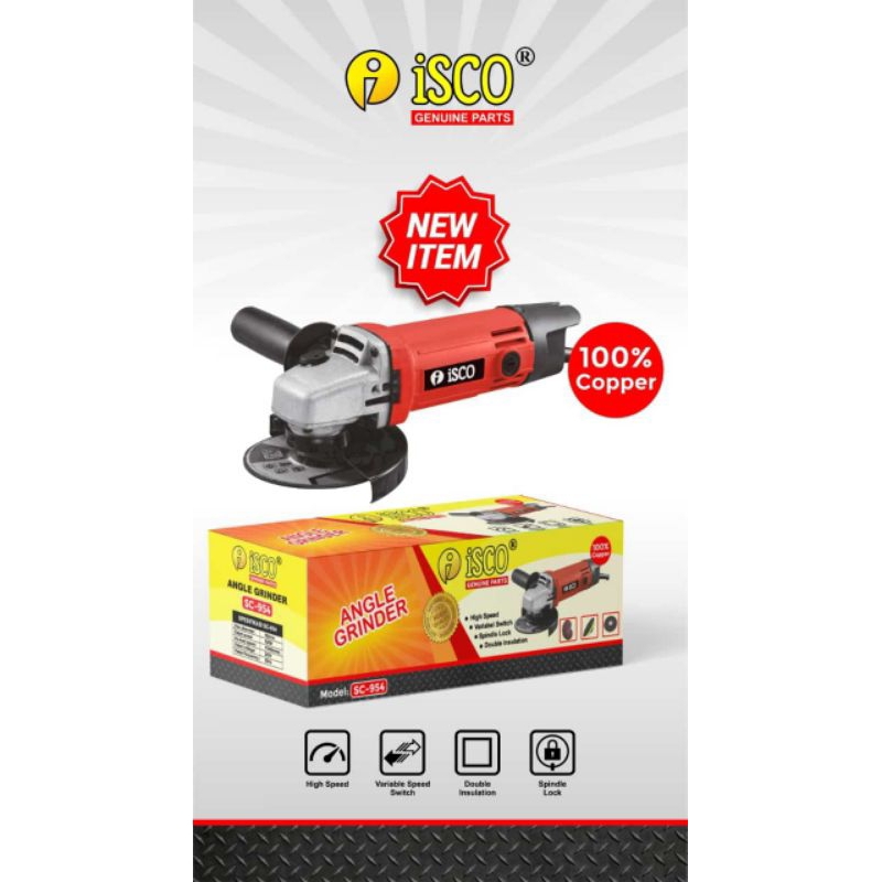 Jual ISCO SC-954 Mesin Grinda Tangan 700W | Angle Grinder Multifunction ...