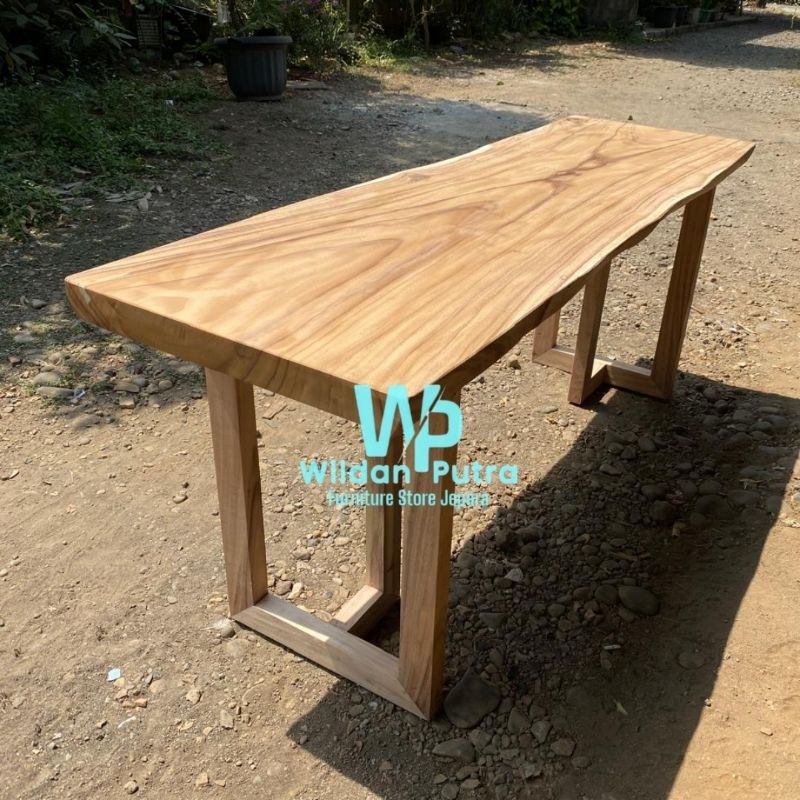 Jual MEJA KANTOR MEJA KERJA MINIMALIS PANJANG 2 METER KAYU TREMBESI ...