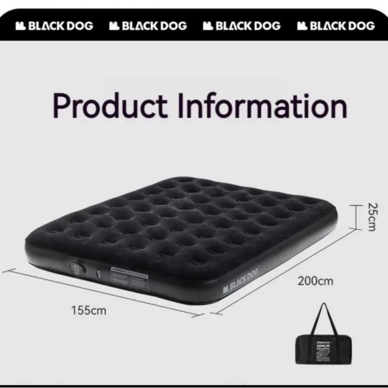 Jual BLACKDOG BLACK INFLATABLE BED KASUR ANGIN Camping Outdoor | Shopee ...