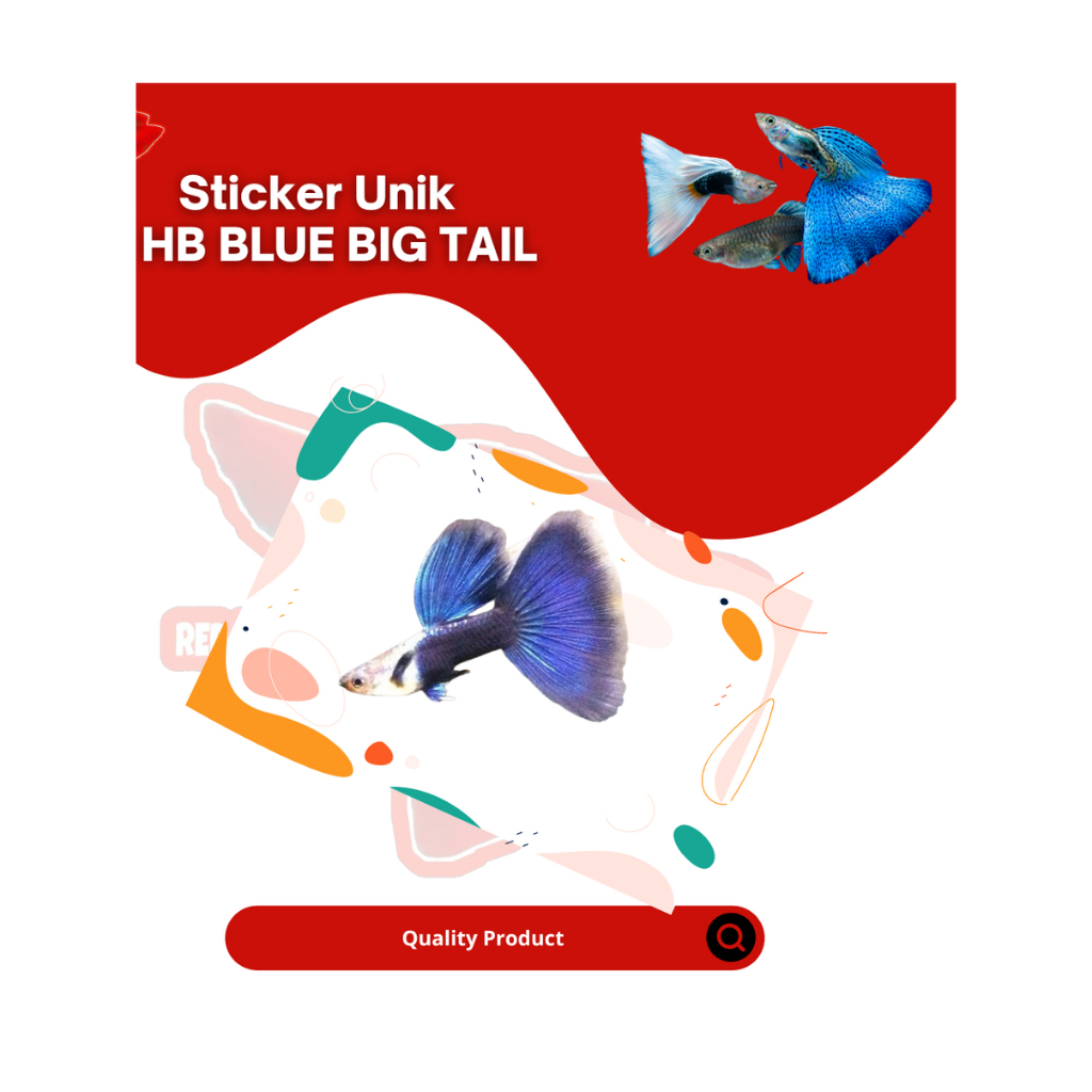 Jual STICKER UNIK HB BLUE BIG TAIL | Shopee Indonesia