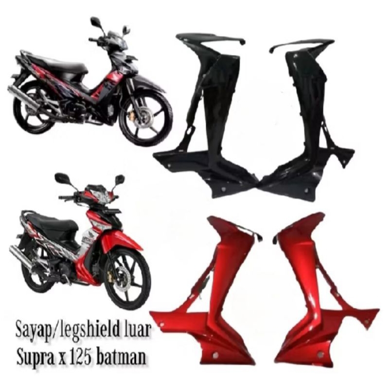 Jual tebeng sayap luar honda supra x 125 new betmen warna merah marun ...