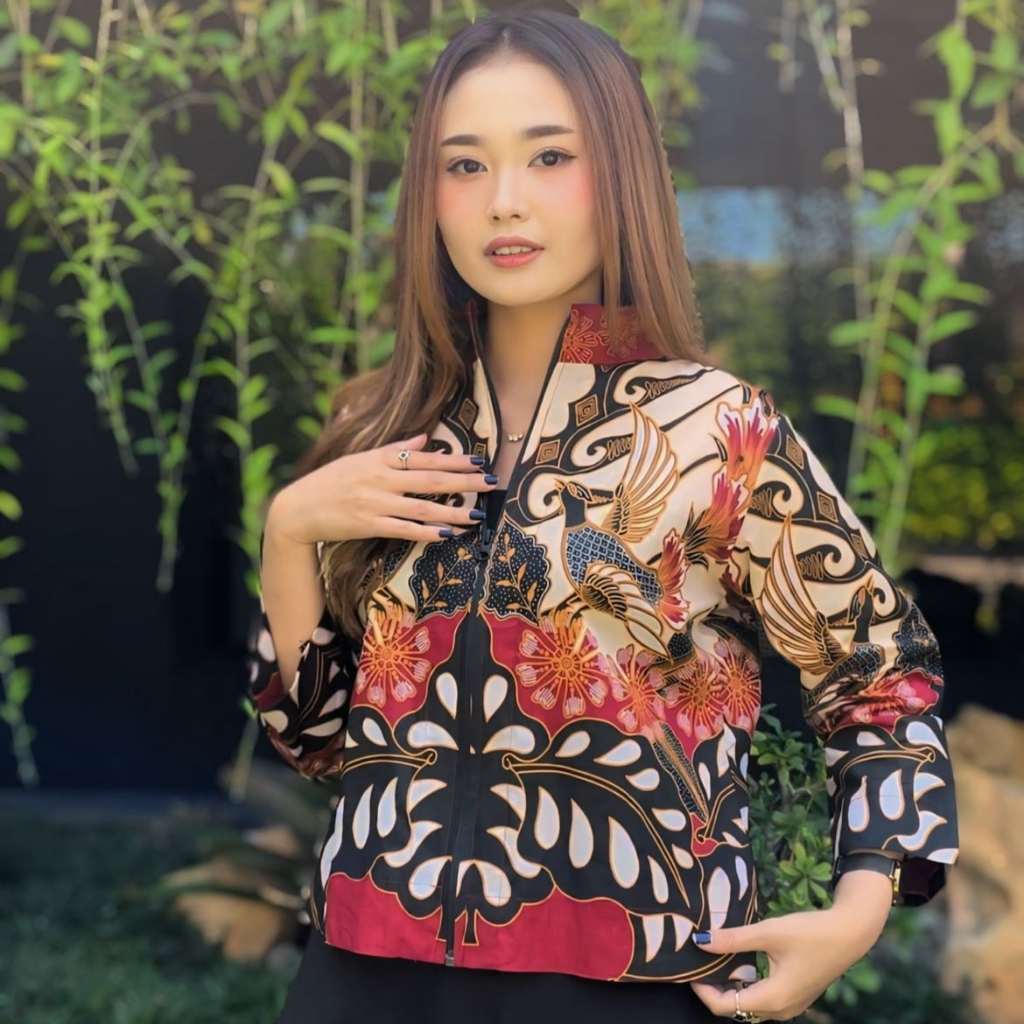 Jual BATIK MAS KAMA Blouse Motif AJIMAWA Wanita Printing Bahan Katun ...